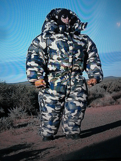 New shiny nylon giant down suit huge winter overalls oversized customized