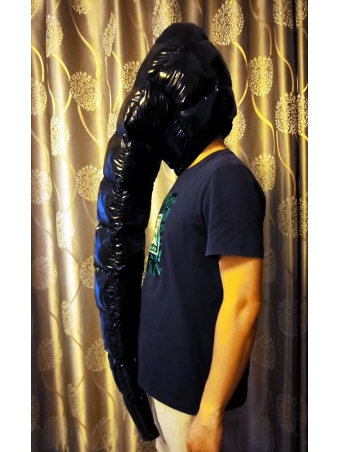New shiny nylon wet look mask down mask winter mask trunk MK2209