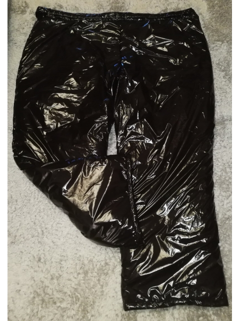 New Oversized unisex shiny nylon wet look winter trousers ski pants ...