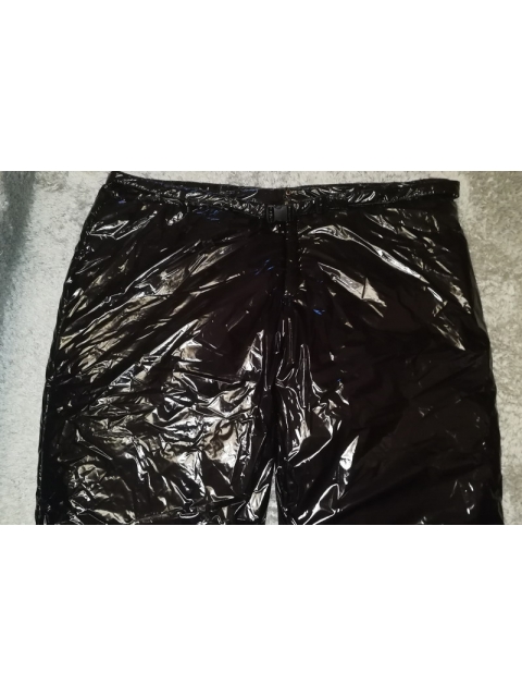 New Oversized unisex shiny nylon wet look winter trousers ski pants ...
