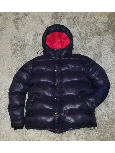 New unisex shiny nylon wet look puffer down jacket quilted winter ...