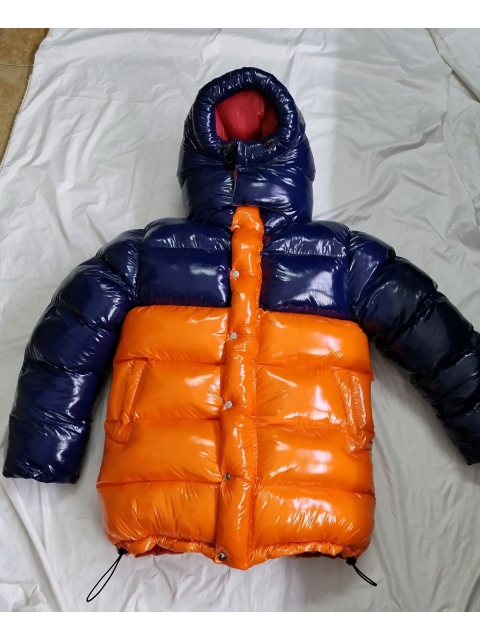 New unisex wet look shiny nylon winter jacket down jacket overfilled WJ2250