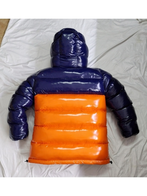 New unisex wet look shiny nylon winter jacket down jacket overfilled WJ2250