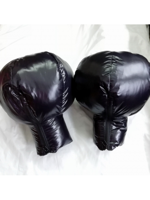 New shiny nylon wet look winter mittens down gloves ball mitts