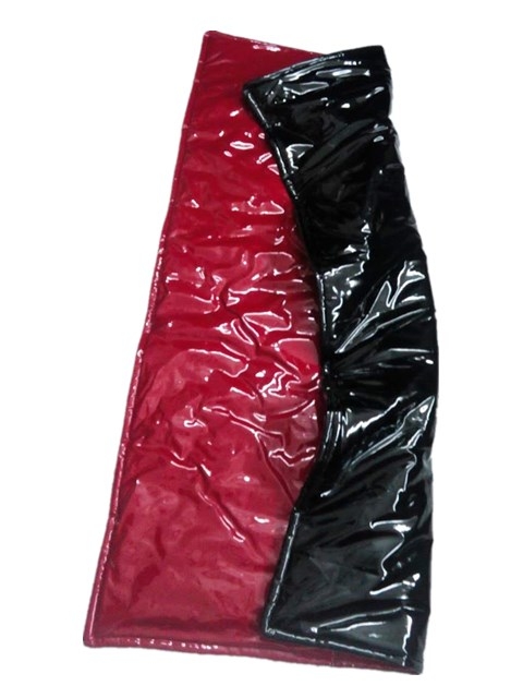 New wet look shiny PU vinyl lacquer leather winter quilt down blanket