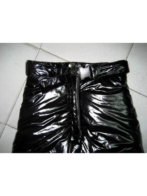 New unisex shiny nylon wet look winter trousers ski pants snowboard ...