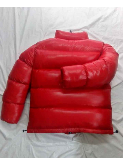 New unisex wet look shiny nylon winter jacket down jacket overfilled